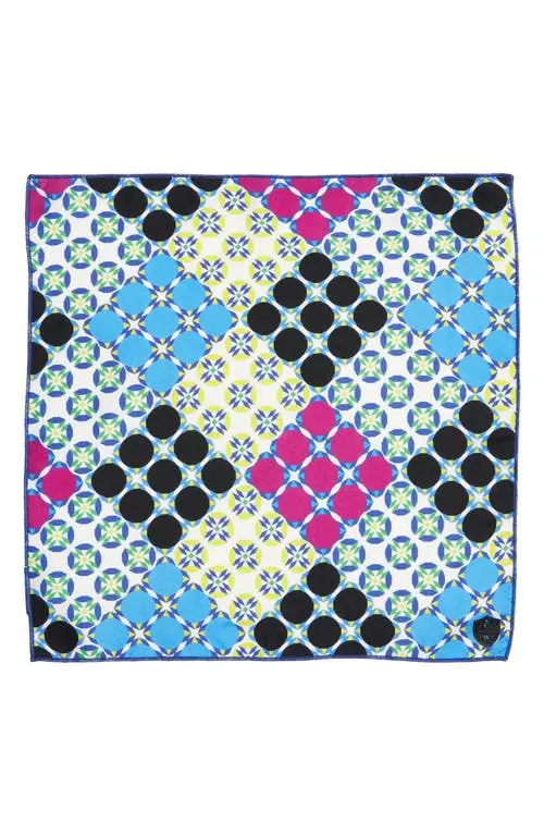 CLIFTON WILSON Color Print Silk Pocket Square