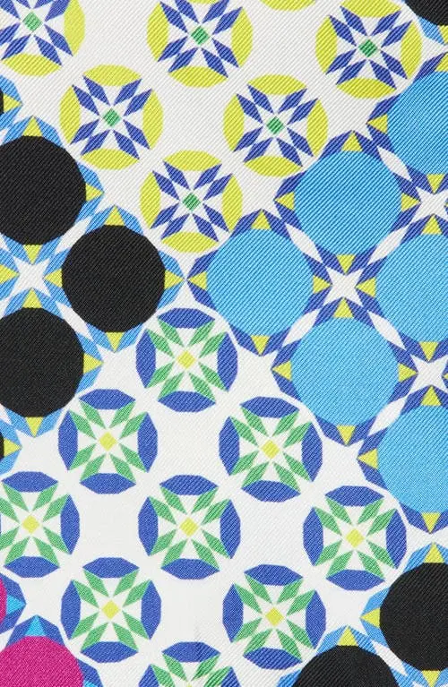 CLIFTON WILSON Color Print Silk Pocket Square