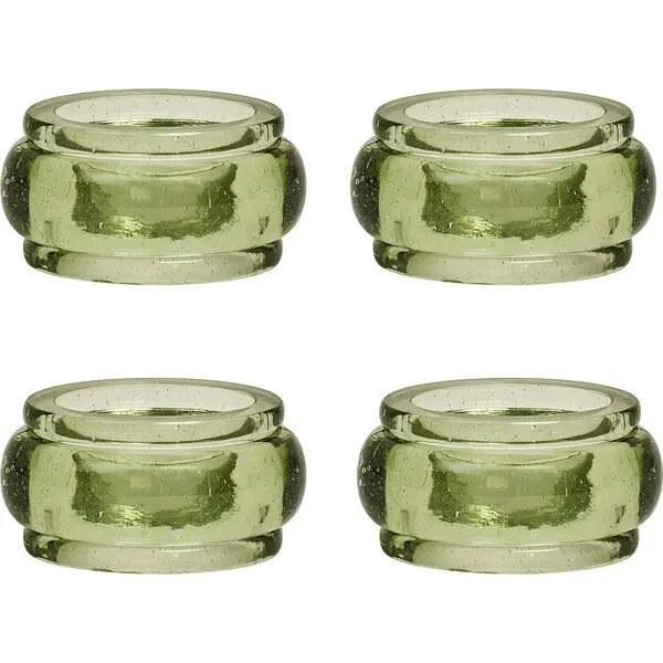 JULISKA Provence Set Of 4 Napkin Rings - Basil