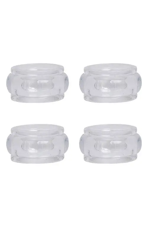 JULISKA Provence Set Of 4 Napkin Rings - Clear
