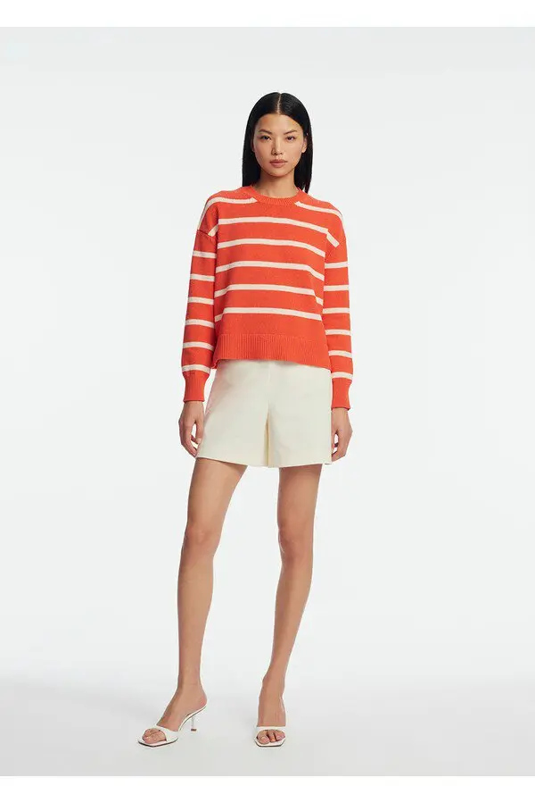 Lela Rose Striped Knit Crewneck - Stripe