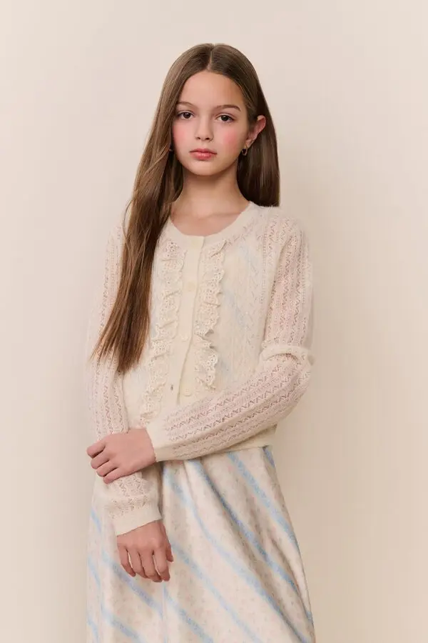 LoveShackFancy Tween Kena Alpaca-wool Pointelle Cardigan