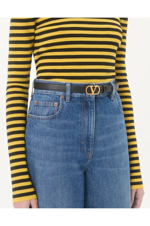 Valentino Garavani Vlogo Signature Reversible Belt - Natural