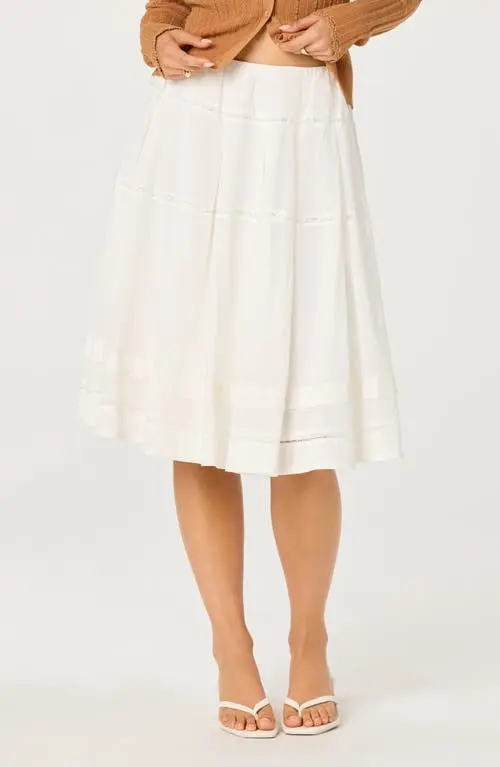 Astr The Label Wrenlee Lace Trim Skirt - White