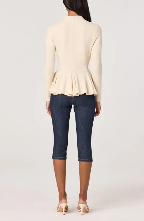 Astr The Label Dayna Peplum Wrap Top