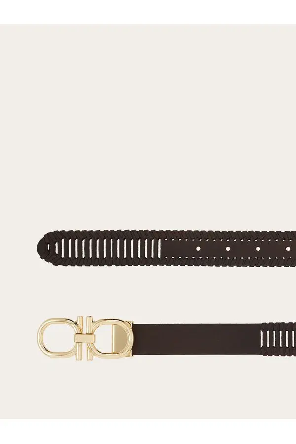 FERRAGAMO Adjustable Gancini Leather Belt