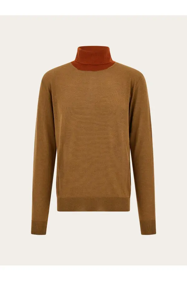 FERRAGAMO Silk Turtleneck