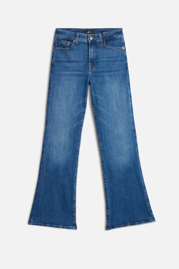 7 For All Mankind Petite Leggy Bootcut In Slim Illusion Moonwater - Denim