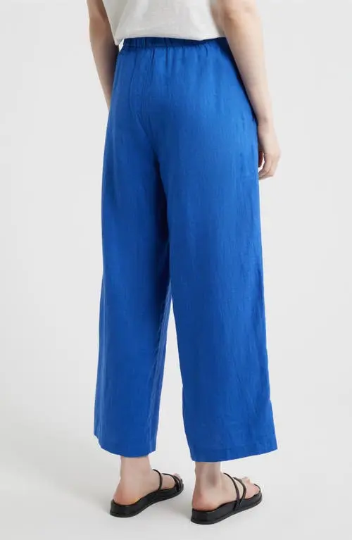 Eileen Fisher Linen Wide Leg Pants - Sapphire