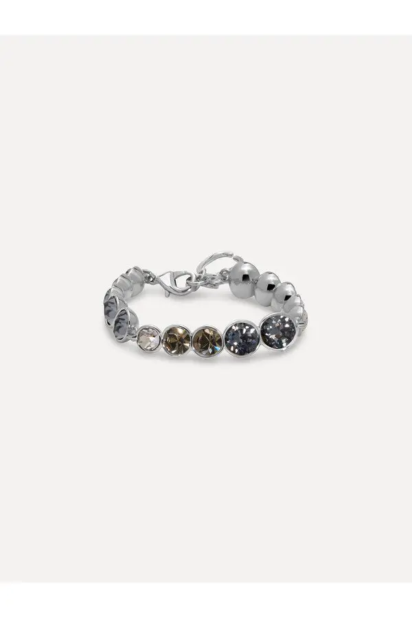 Oscar De La Renta Gradient Rhinestone Strand Bracelet - Natural