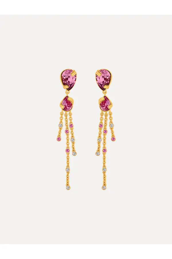 Oscar De La Renta Pear-cut Chandelier Earrings - Gold