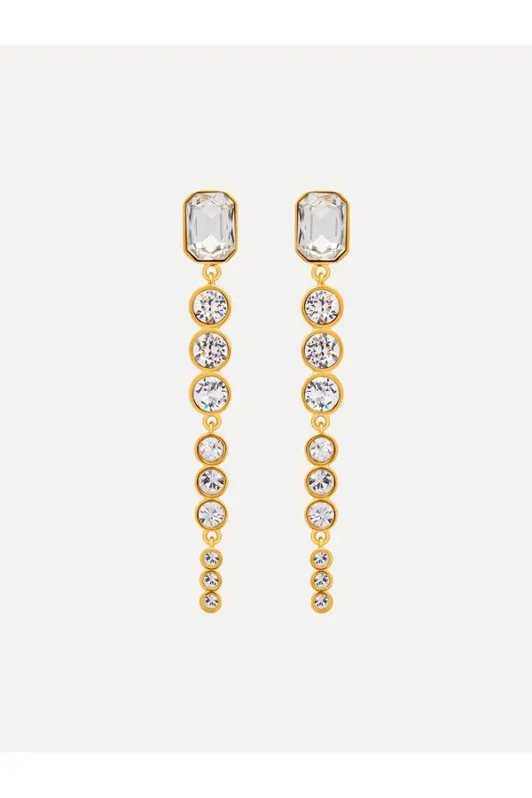 Oscar De La Renta Cascading Mixed-stone Drop Clip-on Earrings - Pink