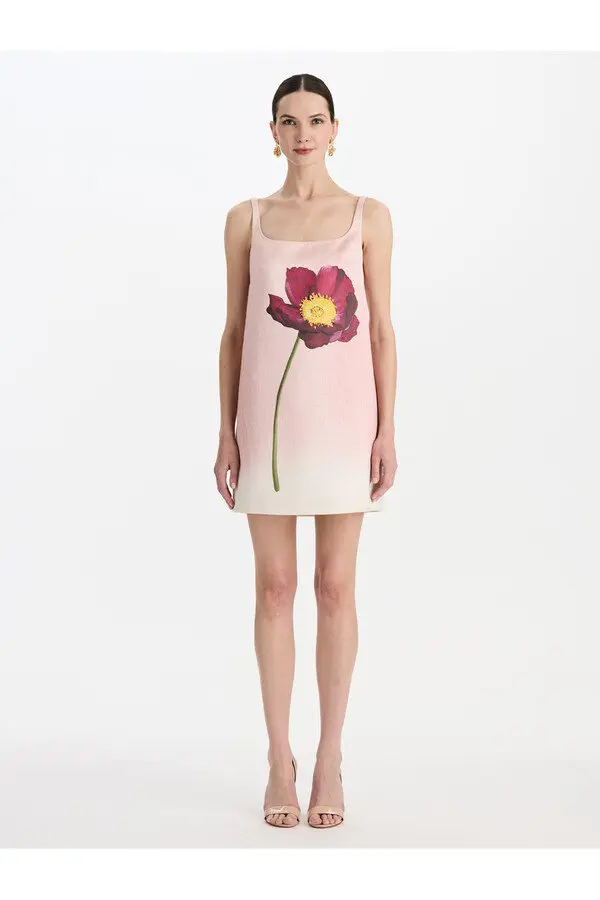 Oscar De La Renta Peony Shift Dress - Natural