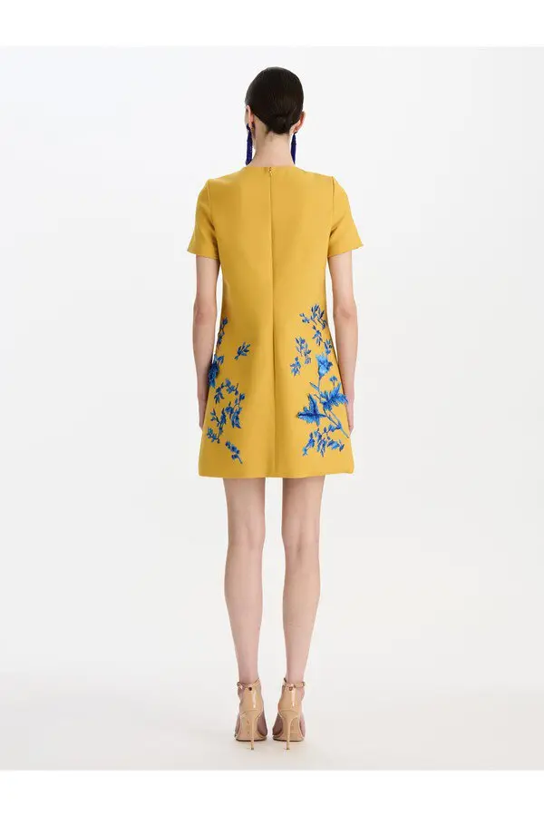 Oscar De La Renta Peony Threadwork Shift Dress