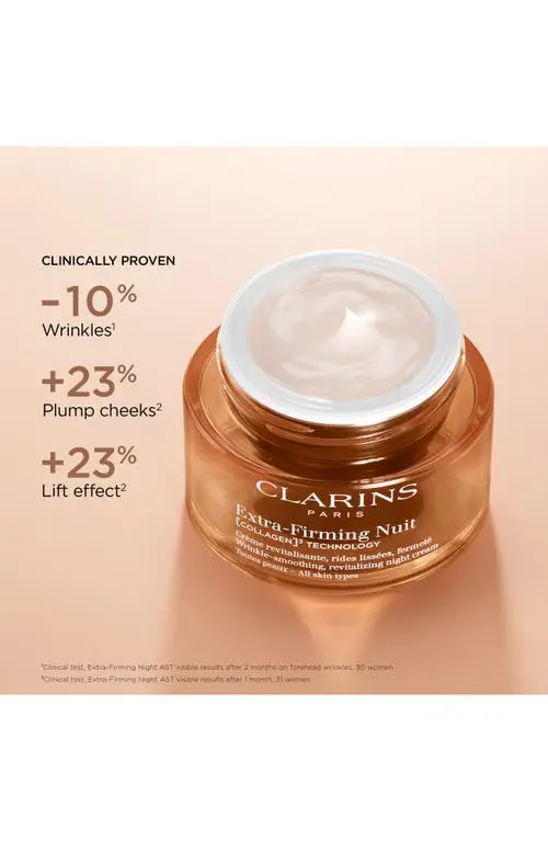 Clarins Extra-firming Night Refillable Moisturizer With Collagen Polypeptide & Niacinamide - Regular