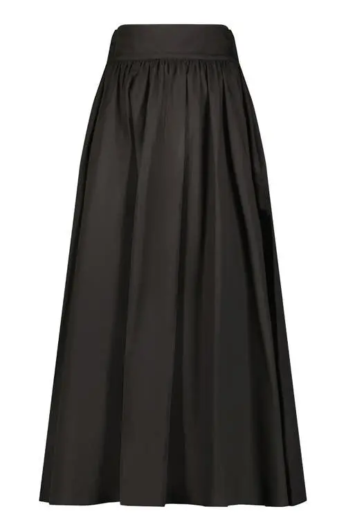 MARCELLA Raven Cotton Poplin Maxi Skirt