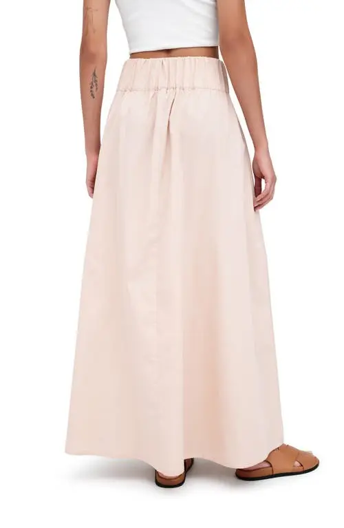 MARCELLA Raven Cotton Poplin Maxi Skirt - Light Beige