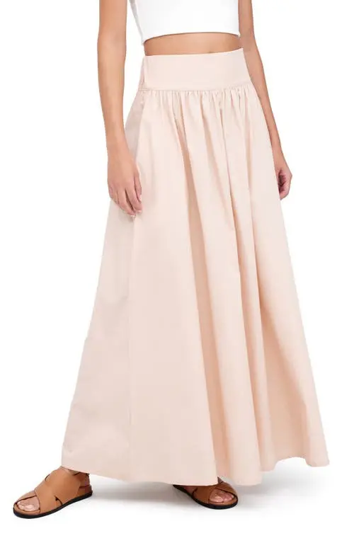 MARCELLA Raven Cotton Poplin Maxi Skirt - Light Beige