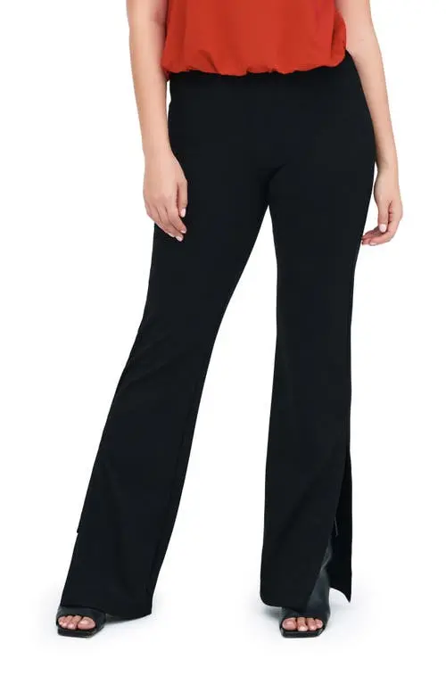 MARCELLA Pearson Slit Flare Leg Pants - Black
