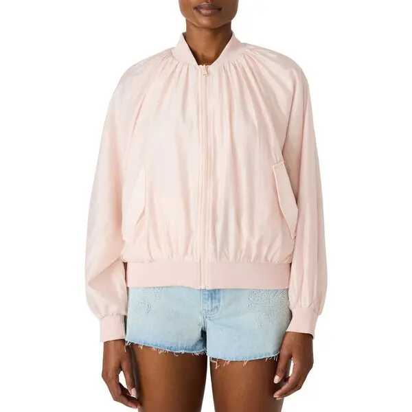 Steve Madden Bessie Woven Bomber Jacket - Shell