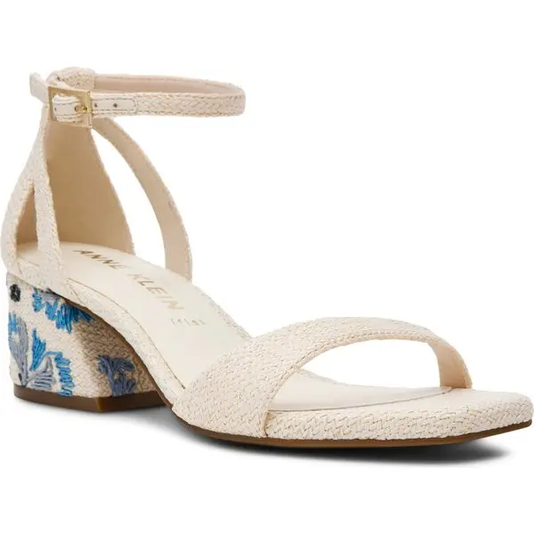 Anne Klein Mia Ankle Strap Sandal - Natural/blue