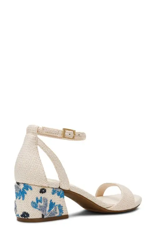 Anne Klein Mia Ankle Strap Sandals - Natural/blue