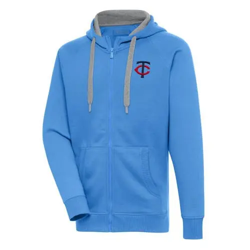 ANTIGUA Minnesota Twins Victory Full-zip Hoodie - Light Blue