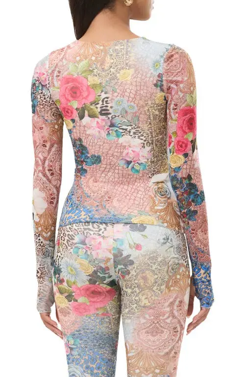 AFRM Ines Mix Print Top - Iris Patchwork