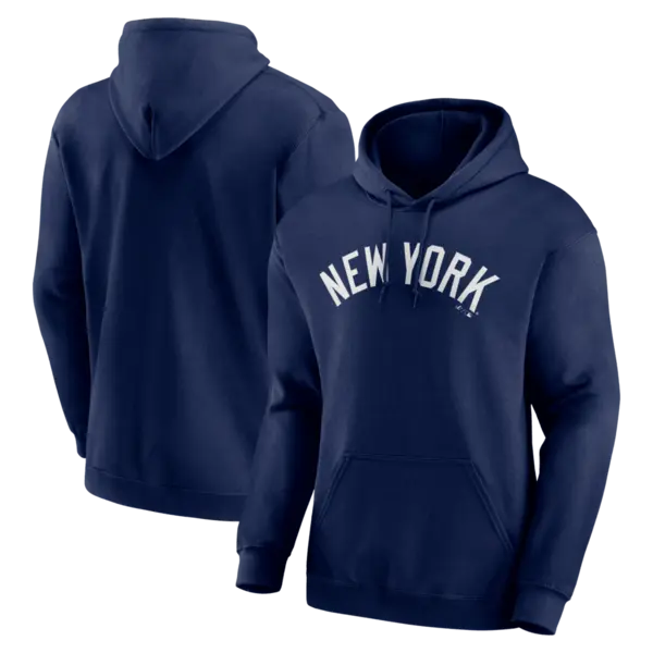 LOGO ATHLETIC New York Yankees Wordmark Pullover Hoodie - Navy
