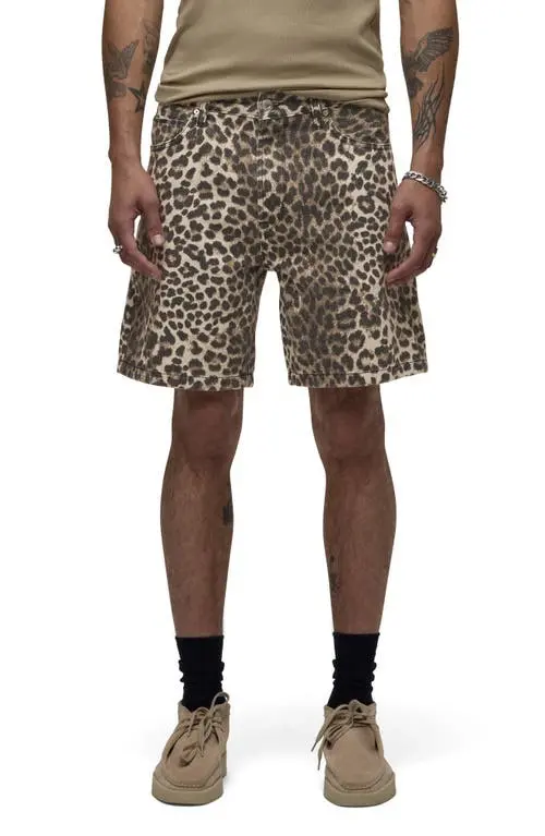 Hudson Jeans Clint Print Denim Shorts - Cheetah