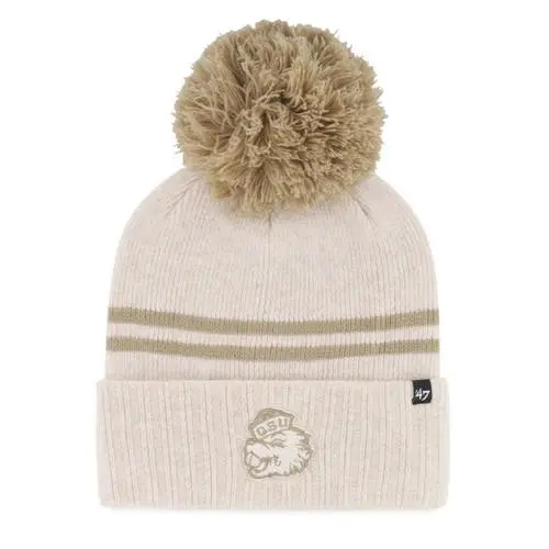 '47 Oregon State Beavers Core & Inline Latte Cuffed Knit Hat With Pom - Natural