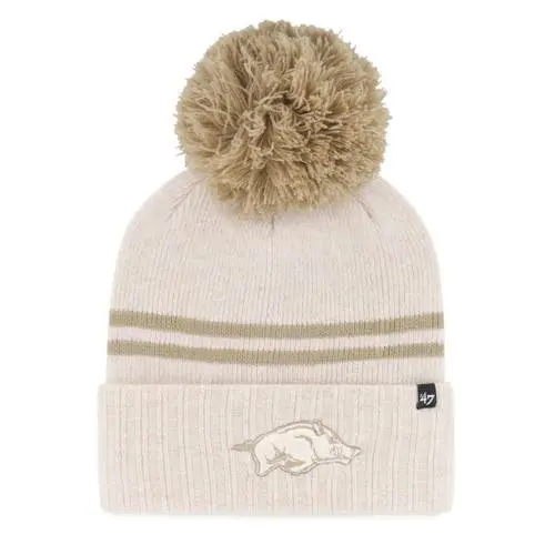 '47 47 Arkansas Razorbacks Core & Inline Cuffed Knit Hat With Pom