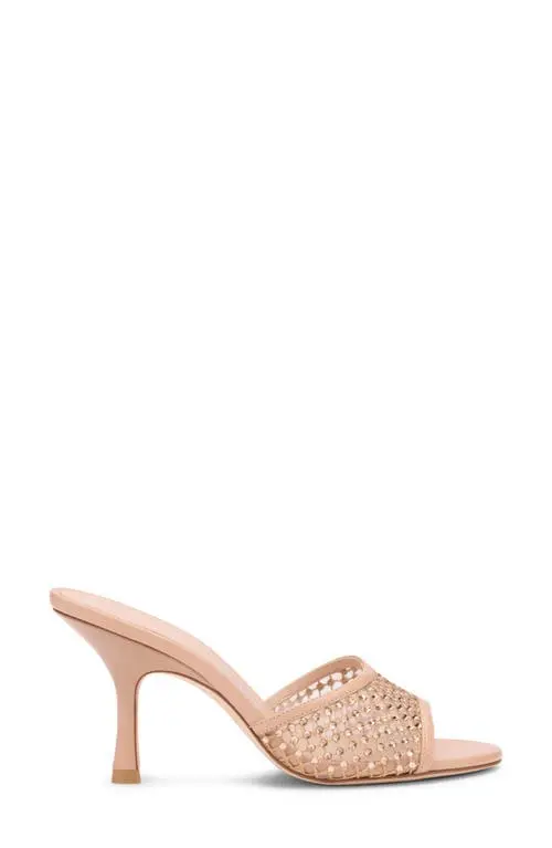 STUART WEITZMAN Bareitall Shine Mesh Sandal - Adobe