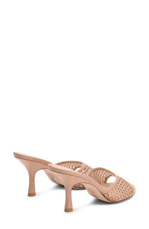 STUART WEITZMAN Bareitall Shine Mesh Sandal - Adobe