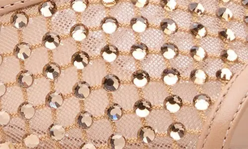 STUART WEITZMAN Bareitall Shine Mesh Sandal - Adobe