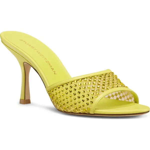 STUART WEITZMAN Bareitall Shine Mesh Sandal - Citrine