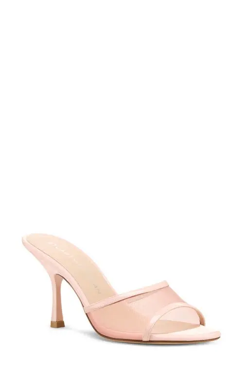 STUART WEITZMAN Bareitall Shine Mesh Sandal - Light Pink