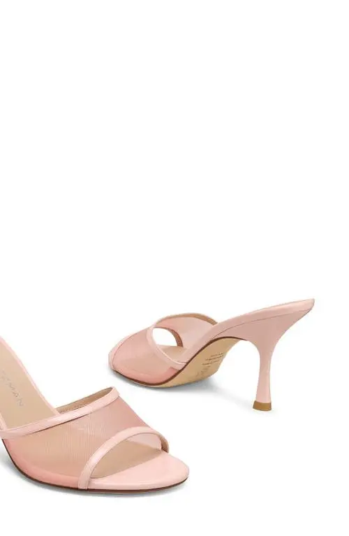 STUART WEITZMAN Bareitall Shine Mesh Sandal - Light Pink