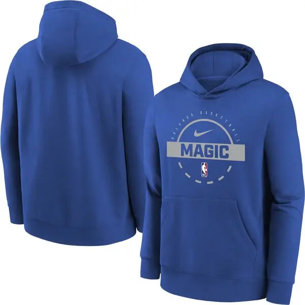 Nike Youth Orlando Magic 2025/26 Club Fleece Practice Hoodie - Blue