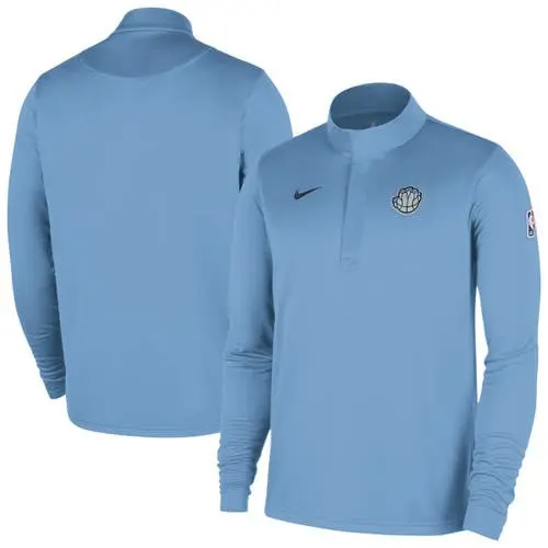 Nike Memphis Grizzlies 2025/26 City Edition Remix Authentic Coaches Dri-fit Half-zip Top - Light Blue