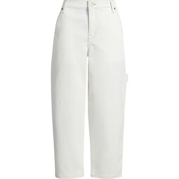 CITY BLUES Relaxed Crop Carpenter Jeans - Ivory