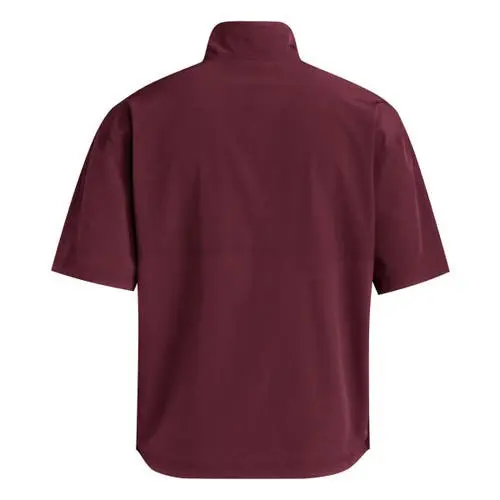 Adidas Texas A&m Aggies Woven Quarter-zip Short Sleeve Pullover