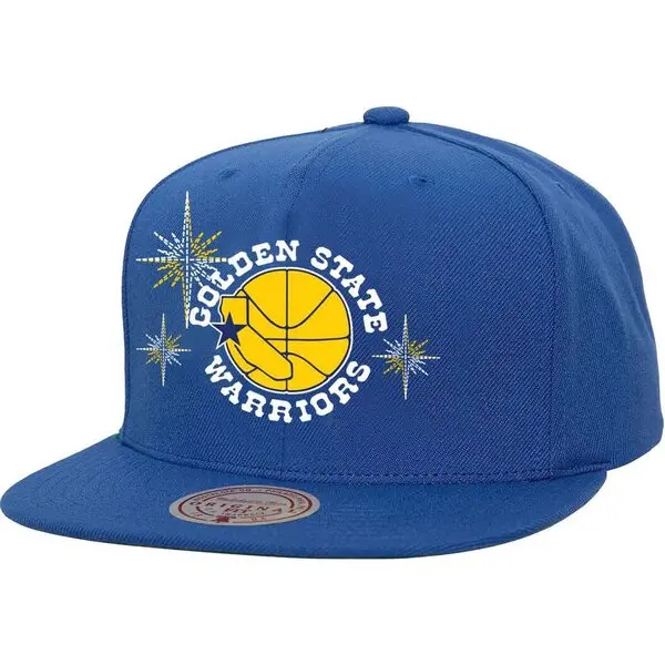 Mitchell & Ness Golden State Warriors Starlight Snapback Hat - Royal