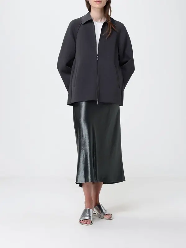 Max Mara Satin Midi Skirt - Grey