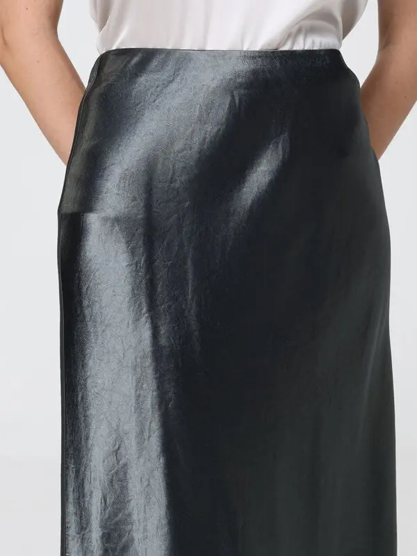 Max Mara Satin Midi Skirt - Grey