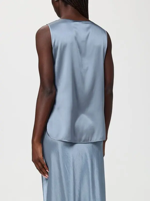 Max Mara Satin Sleeveless Top - Blue