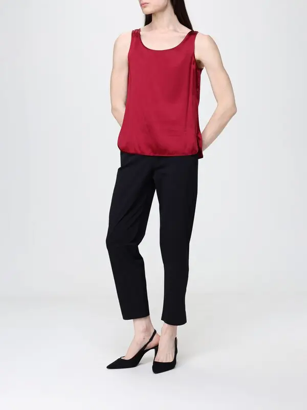 Max Mara Satin Sleeveless Top - Red