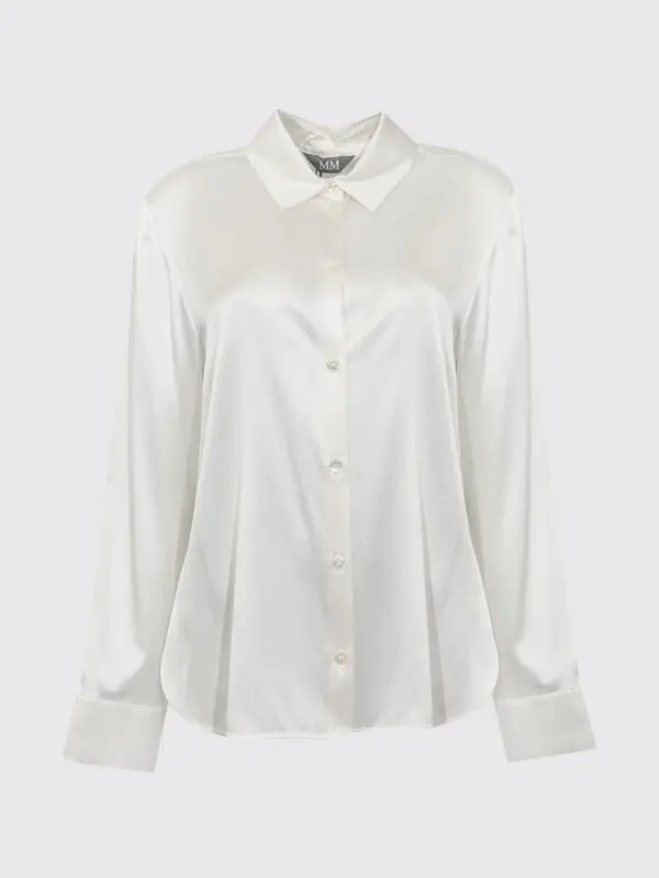 Max Mara Silk Blend Long Sleeve Shirt - White