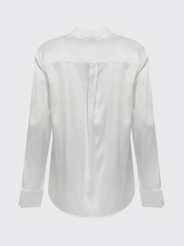 Max Mara Silk Blend Long Sleeve Shirt - White