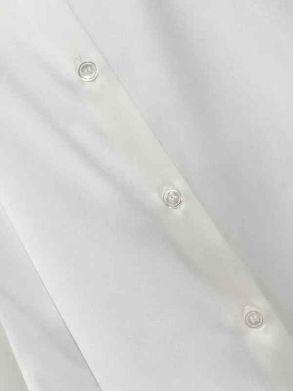 Max Mara Silk Blend Long Sleeve Shirt - White